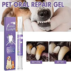 Pets Toothbrush,Pet Oral Repair Gel Pen for Dogs Cat,Pet Oral Repair Gel,Pet Comfy Toothbrush Pen,Tooth Cleaning Pen for Dog Cats Dental Care Fresh Breath,Pet Breath Freshener Gel Care Cleaner