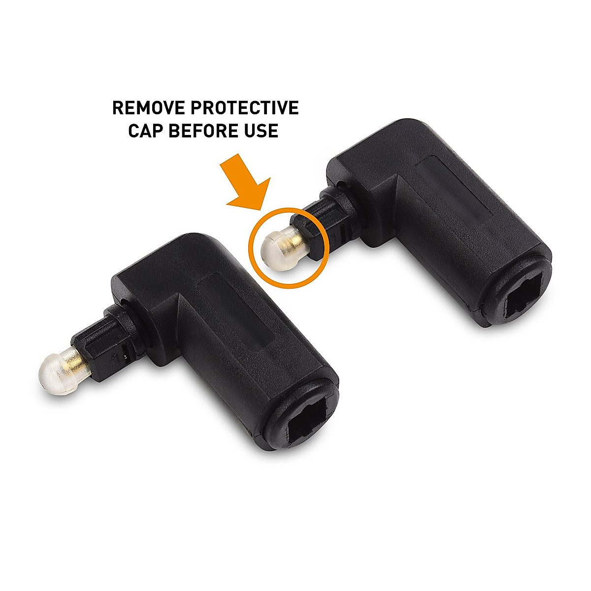 Cable Matters 2-Pack Right Angle Toslink Adapter (Toslink Extension) Male to Female