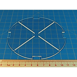 LITKO Notched Circle Tank Base | Compatible with Star Wars: Legion | 120mm | LAAT-le | 1.5mm Clear Acrylic