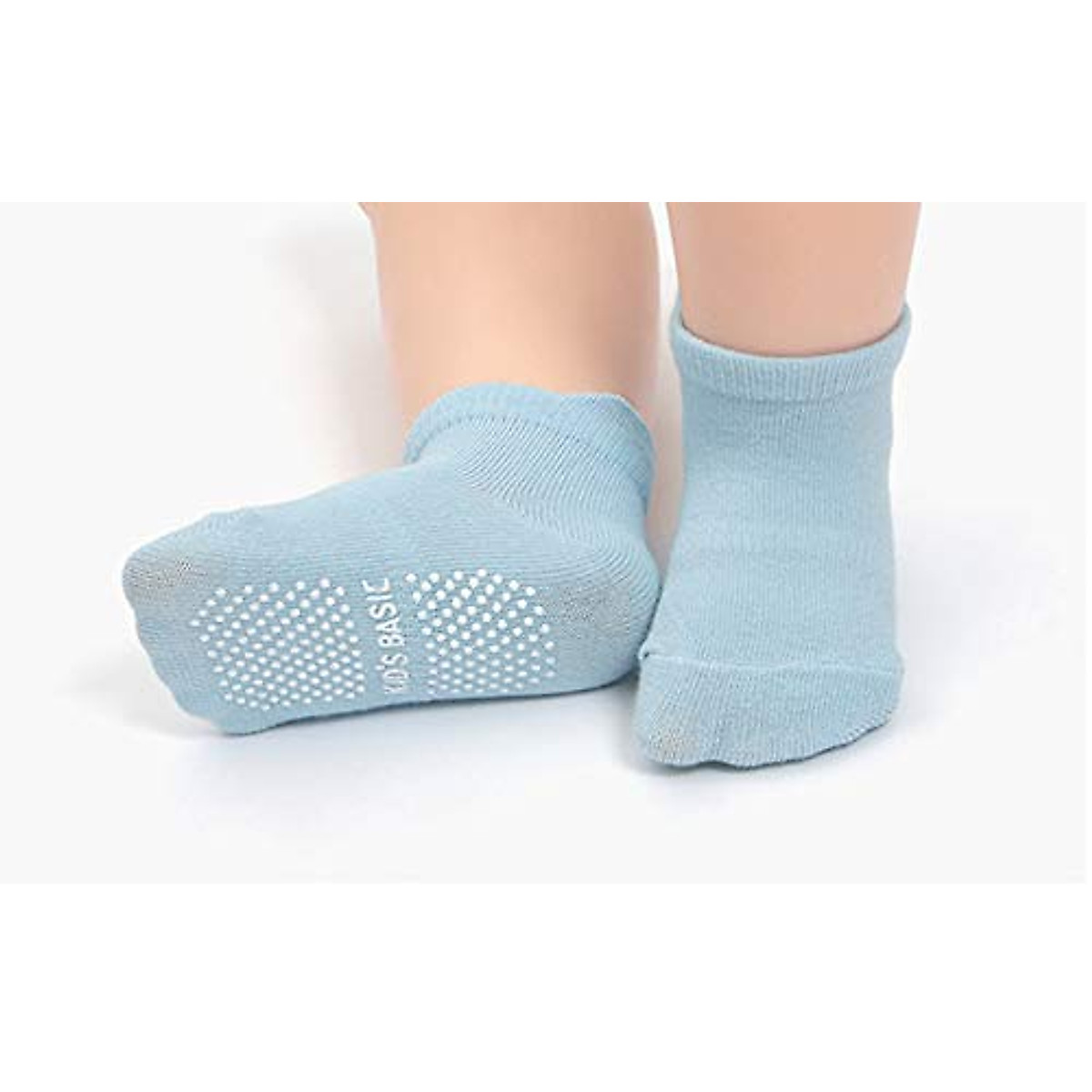 Toptim Baby Socks Toddler Non-skid Socks for Infant Boy Girl and Kids (Solid Colors 12-Pairs, 0-12M)