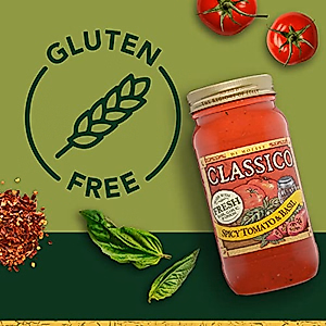 Classico Spicy Tomato & Basil Spaghetti Pasta Sauce (24 oz Jar)