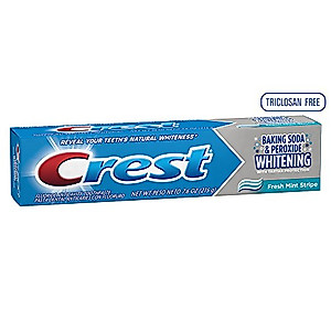 Crest Baking Soda And Peroxide Whitening With Tartar Protection Fresh Mint Flavor Toothpaste 8.2 Oz (Pack of 6)