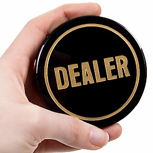 Crystal Dealer Button | Quality Premium Heavy Poker Puck | 3-Inch Large Casino-Grade Button | Gaming Accessory | Perfect for Poker, Texas Hold 'em, Gambling, and Card Games