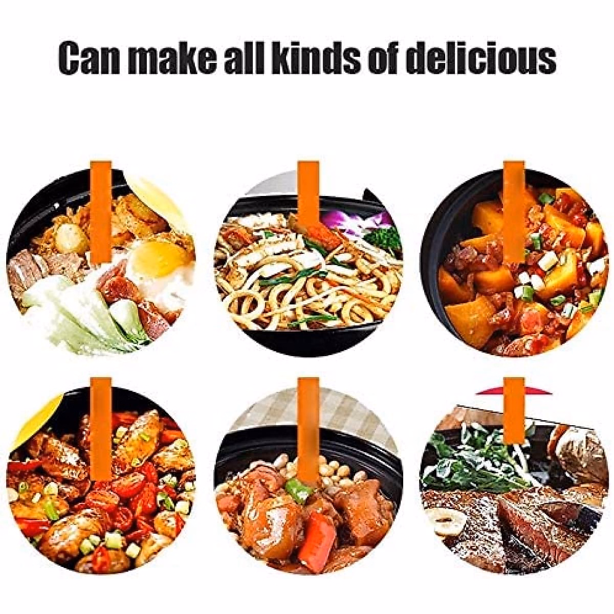 ZJUAN Ceramic Pot, Cooking Pot for Cooking and Stew Casserole Slow Cooker with 2 Handle and Lid Different Cooking Styles for Home Kitchen