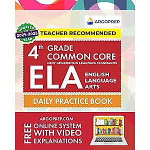 4th Grade Common Core ELA (English Language Arts): Daily Practice Workbook | 300+ Practice Questions and Video Explanations | Common Core State ... Standards Aligned (NGSS) ELA Workbooks)