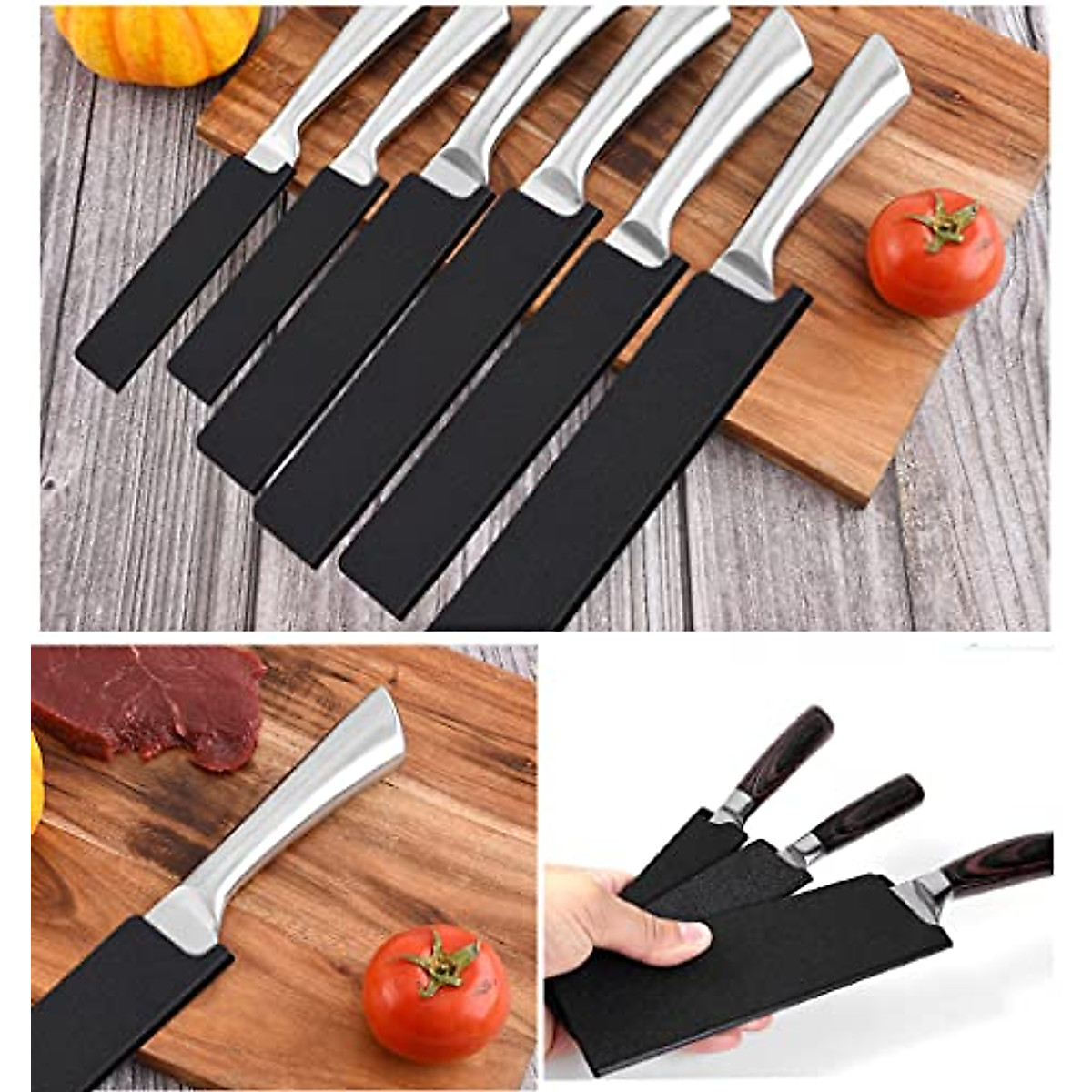 10-Piece Universal Knife Edge Guards, Non-BPA Knife Sheath, Waterproof Abrasion Resistant Felt Lined Knife Cover Sleeves Knife Protectors, Gentle on Your Blades (10pcs)