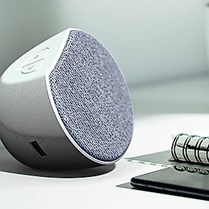 OC Acoustic Newport Plug-in Outlet Speaker with Bluetooth 5.1 and Built-in USB Type-A Charging Port (Gray/White)