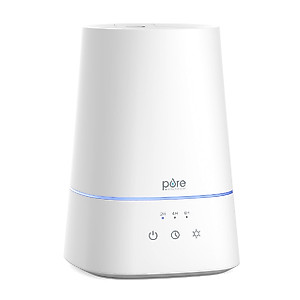 Pure Enrichment® HUME™ Max - Easy Top Fill Ultrasonic Cool Mist Humidifier, 3.7 L (1 Gallon) Tank, 3 Mist Settings + Auto Shut-Off Timer - Ideal for Large Bedrooms, Baby Nurseries and Offices (White)