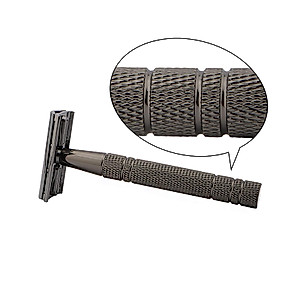 LEYMING Double Edge Safety Razor with 10pcs Blades, Metal One Single Blade Razor, Classic Wet Shaving Manual Shavers Fits Standard Razor Blades, Gift for Men