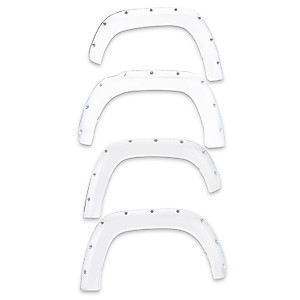 EGR 791694-GAZ Bolt-on Look Fender Flare Full Set Truck Accessories, Factory Summit White Color Match, Compatible with Select Chevrolet Silverado Models