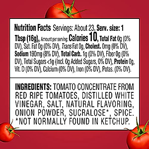 Heinz Ketchup, No Added Sugar, 13 oz