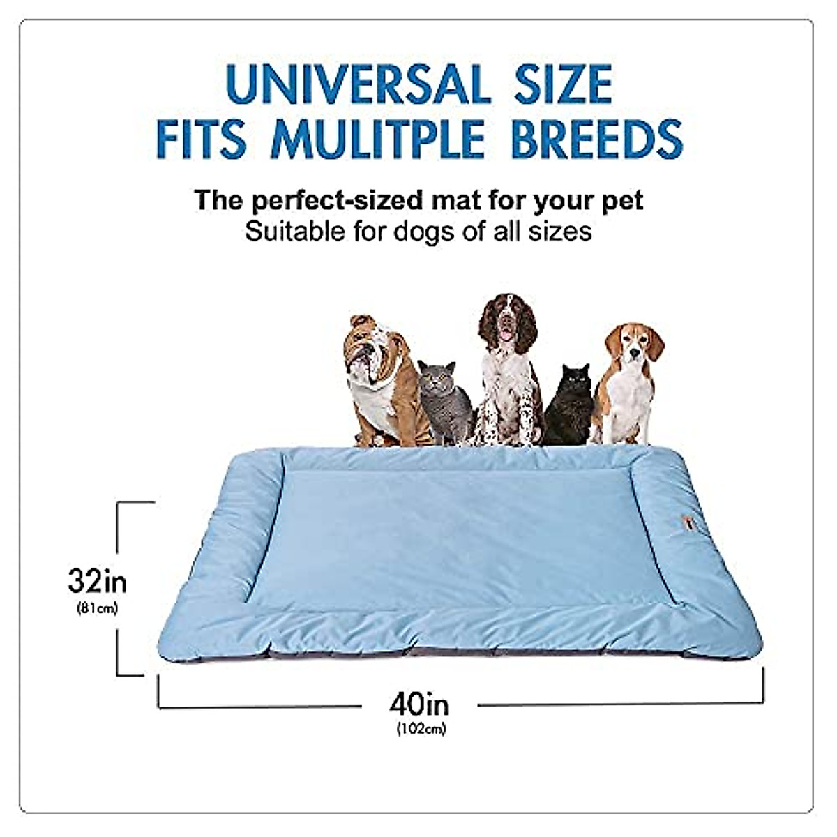 CHEERHUNTING Outdoor Dog Bed Pet Bed 40”X32”, Waterproof, Washable, Water-Resist, Large, Durable, Portable Camping Travel Pet Mat