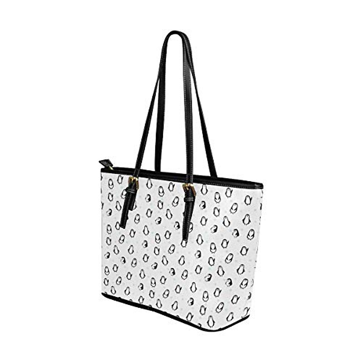 InterestPrint Top Handle Satchel HandBags Shoulder Bags Tote Bags Purse Funny Penguin