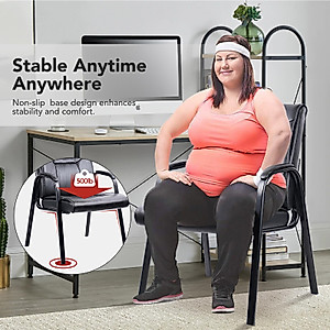 CLATINA Big Tall Wide Office Guest Chair Heavy Duty 500lbs Leather Comfy Side Reception Chair with Arms No Wheels, Executive Bariatric Lobby Chair for Meeting Conference Waiting Room Stationary 4PACKS