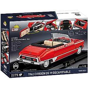 COBI Cars 1:12 Scale 1962 Citroën DS 19 Decapotable Executive Edition, Red
