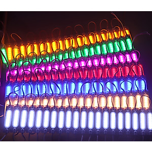 REXTiN Super Bright 200pcs 6 LED Module Lights for Letter Sign Advertising Signs 5050 led Sign Lights Waterproof with Tape Adhesive Backside (Warm White)