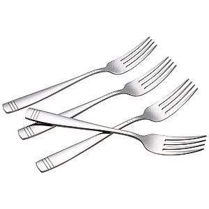 Easymanie Stainless Steel Dinner Forks Set, 12 Pieces