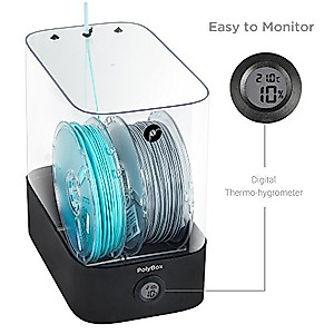 Polymaker Filament Storage Box for 2x1kg Spools or 3kg Spool- PolyBox Edition II 3D Printer Filament Storage Filament Holder 3D Filament Spool Storage Box 3D Printing Filament