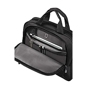 American Tourister Briefcase, Black (Black/Orange), S (13.3 Inch-14 Inch)