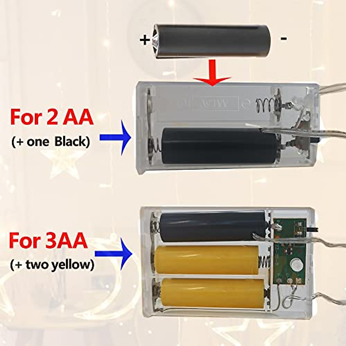 Delinx 2 or 3 AA LR6 R6 Battery Replacement,Dummy Batteries,1 to 10 AC 120V to 3V 4.5V Power Supply Adapter for Christmas Decorations LED Light, Indoor & Outdoor