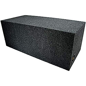 American Sound Connection Dual 12" Sub Box Ported Vented Subwoofer Enclosure MDF Car Audio Stereo System