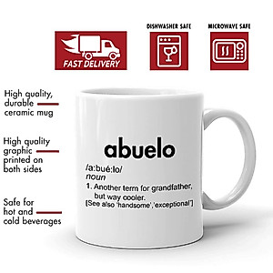 Dictionary Definition Fathers Day Gift Grandpa Abuelo Coffee Mug, Tee for Men Guys, Sarcastic Sense Of Humor Tea Cup