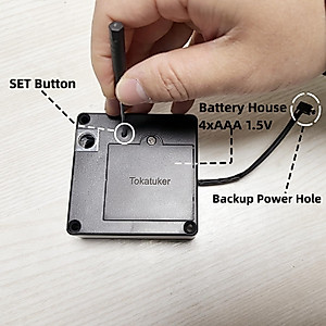 Tokatuker Invisible Cabinet Lock, Hidden NFC Lock DIY RFID Lock Latch with USB Cable Power for Wooden Cabinet Drawer Liquor Cabinet Open and Close Pantry Secret Shelf or Concealed Panel