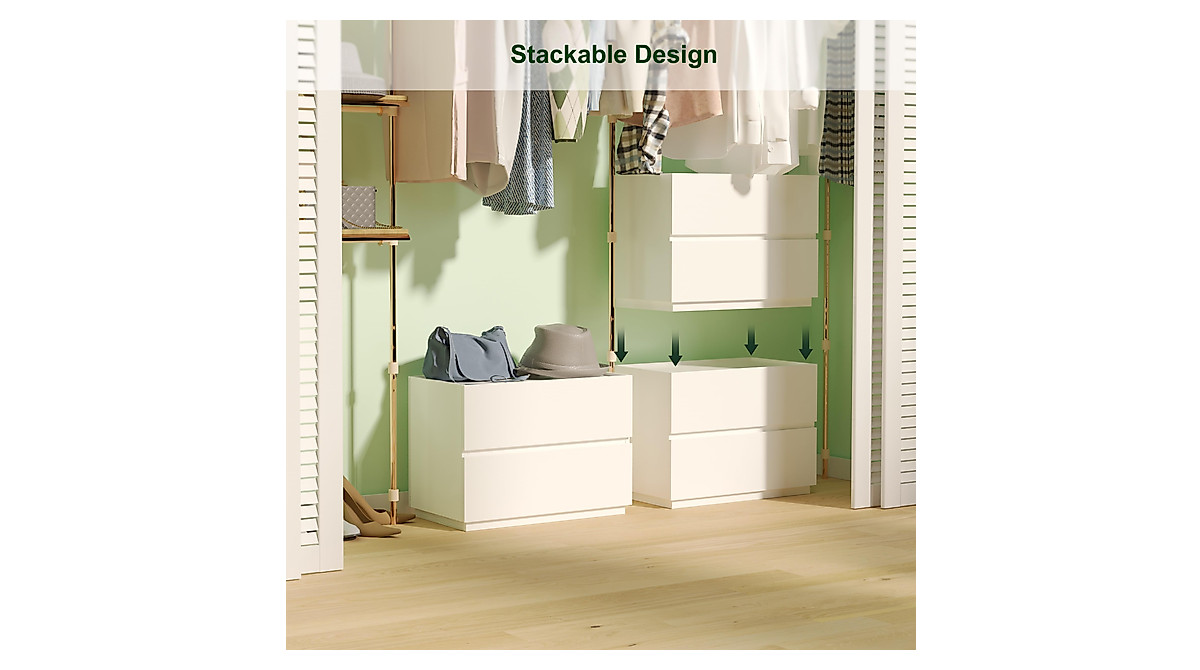 Stylish Stackable 2 Drawer Dresser for Any Room
