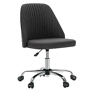 Office Chair, Desk Chair, Small Desk chairs with wheels Cute Vanity Swivel Chair with Back Mid Century Modern Armless Home Office Desk Chairs Task Chair for Bedrooms, Office, Dressing Room, Study