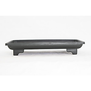 1 Rectangular Black Plastic Humidity/Drip Tray for Bonsai Tree and House Indoor Plant - 10.5"x 7"x 1"