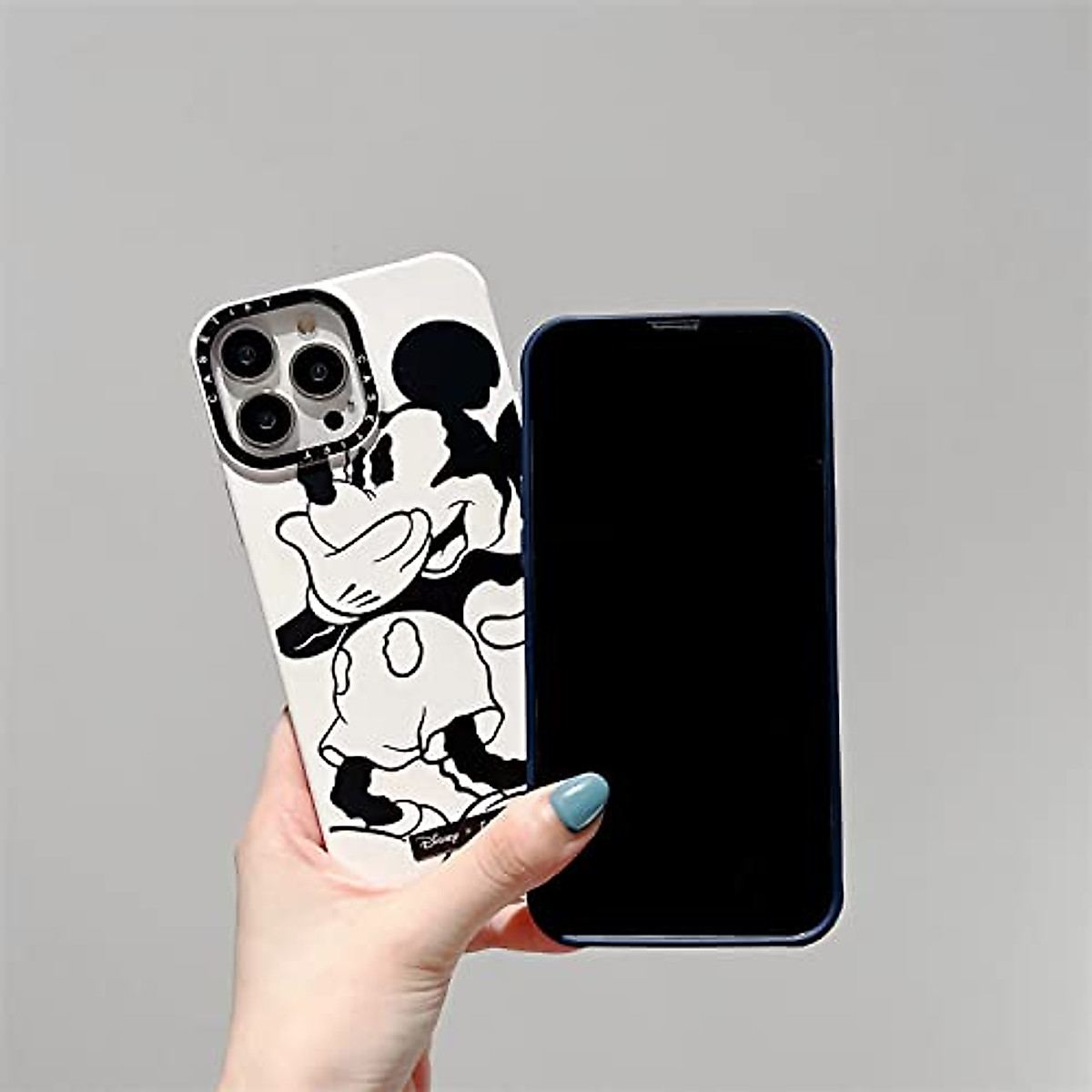 Catoon Mouse Phone Case for iPhone 13/14 Cover Case, Silicone TPU Anti-Drop iPhone13/14 White