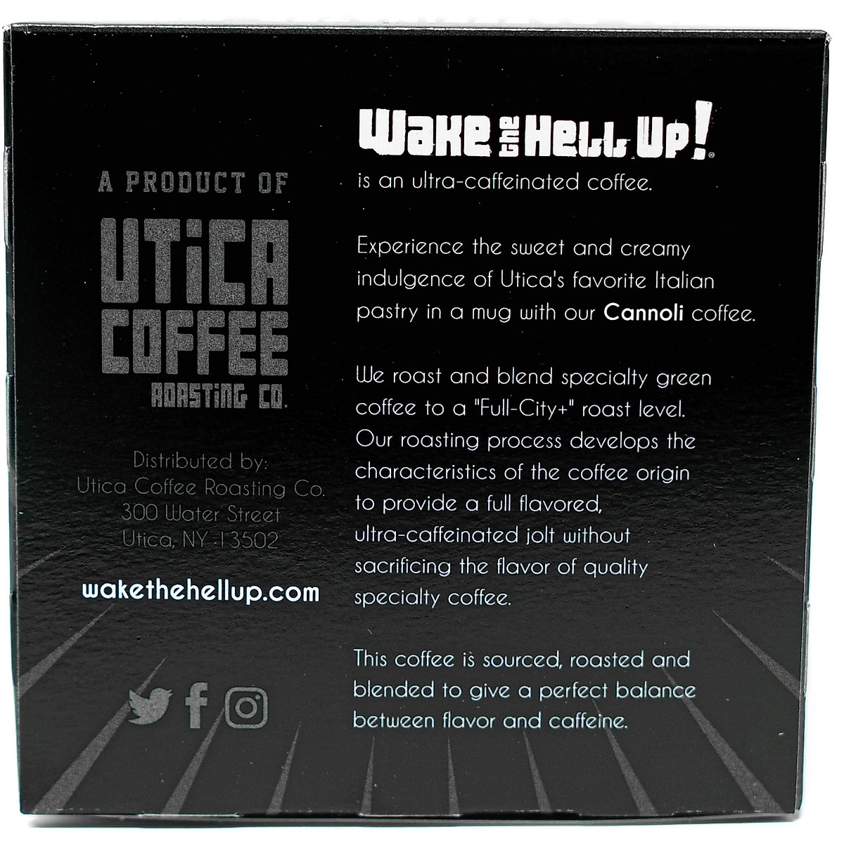 Wake The Hell Up! Cannoli Flavored Single Serve Coffee Pods Of Ultra-Caffeinated Coffee For K-Cup Compatible Brewers | 12 Count, 2.0 Compatible Pods
