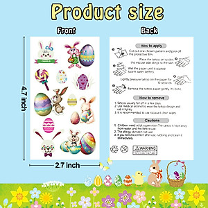 Partywind 115 Styles Luminous Easter Temporary Tattoos for Kids, Glow Easter Party Supplies Favors Decorations, Fake Tattoo Stickers with Easter Eggs for Basket Stuffers