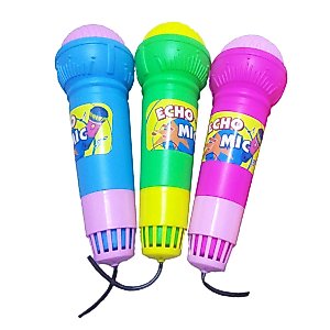 Totority Microphone Kids Echo Microphone for Kids: 3pcs Voice Amplifying Microphone Toy for Kids and Toddlers Singing Speech Communication (Random Color) Toddler Microphone