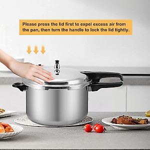 Fulgutonit 12 Quart Pressure Cooker,Aluminum Pressure Canner w/Canning Rack & Easy Lock Lid for Canning, Steaming