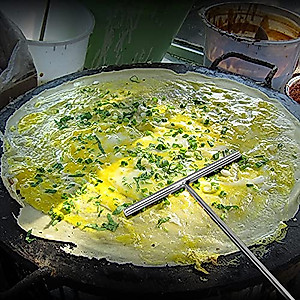 Echaprey Professional T Shape Stainless Steel Crepe Maker Batter Spreader to Fit Large Crepe Pan Maker (B)