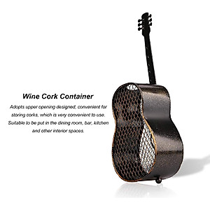 Guitar Shaped Box Cork Holder, Guitar Shaped Wine Cork Container Wine Bottle Stopper Organizer Home Decoration