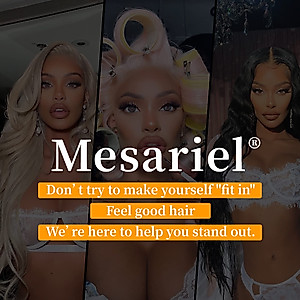 Mesariel 613 Blonde Lace Front Wigs Human Hair Body Wave 13x4 Transparent HD Lace Frontal Wig Pre Plucked with Baby Hair 150% Density 613 Human Hair Wigs for Black & White Women (18 inch)