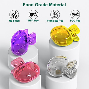 Mspan Toothbrush Head Cover Cap: Tooth Brush Protector Clip Compatible with Oral-B Philips Colgate AquaSonic - 8 Packs