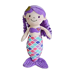 illuOKey Mermaid Doll for Girls, Mermaid Princess Plush, Soft and Snuggly Plush Animal, Lovely Bright Colors, Perfect for Nap Time, Sleep, Travel, Play Time, Birthday Present, 16 Inches