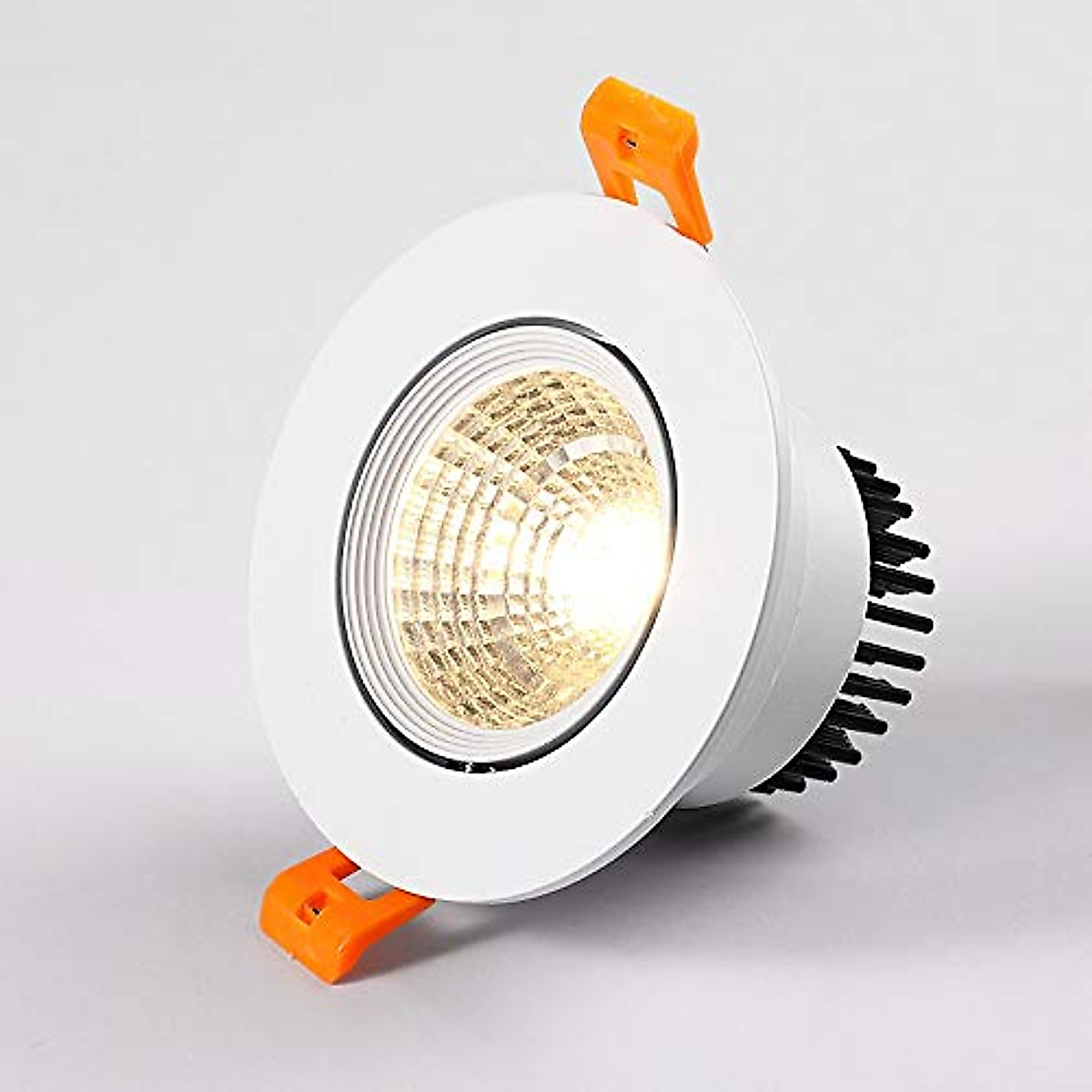 PEHUB LED Round Spotlight Downlight Aluminum Recessed Ceiling Spot Lamp Ultra Bright Integrated Grille Cabinet Commercial Clothing Smallpox Embedded Illumination High Brightness (Color : 6000K White