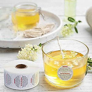 1000 Pieces Candle Warning Labels, 1.5 Inch Candle Jar Container Stickers, Candle Safety Labels Candle Warning Sticker Decals for Candle Making DIY Candle Jars (White)