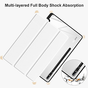 Batianda Customizable Case for Samsung Galaxy Tab S9 Ultra 14.6 inch 2023 Model (SM-X910/X916/X918) with S Pen Holder, Shockproof Tablet Cover with Clear Transparent Back Shell Auto Sleep/Wake