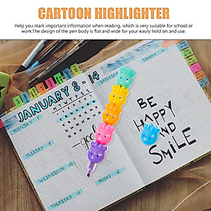 Operitacx 3 Sets Octopus Stitching Pen Pastel Highlighters Dual Tip Brush Pens Mini Highlighter Pen Notes Mini Markers for Kids Water Color Pen Christmas Party Bag Student