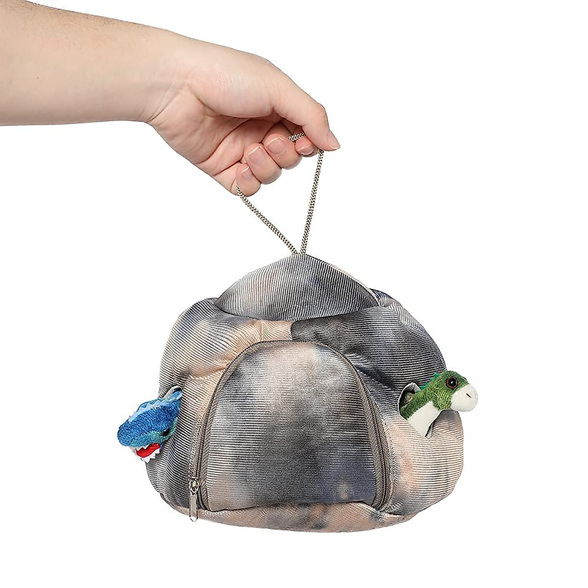 Muiteiur Dinosaur House with 6 Plush Dinosaurs Stuffed Animal Great Set Toy Childrens Day Gift for Boys and Girls, 7.8 inch