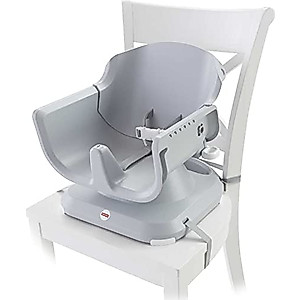 Fisher-Price Baby to Toddler High Chair SpaceSaver Portable Dining Seat & Booster with Washable Deep Tray & Liner, Windmill
