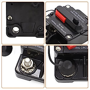 Motoparty 150 Amp Circuit Breaker Switches with Manual Reset Fuse Inverter for Car Marine Trolling Motors Boat ATV DC 12V -42V Waterproof Current Overload Protection(150 A)