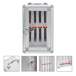 Smartphon Clear Cell Phone Locker Box: Mobile Phone Jail 8- Slots Cell Phones Prison Safe Smartphone Holder case for Classroom Home Table Office Kids Storage Box