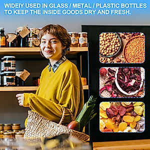 PATIKIL 38mm/1.5" Foam Lid Liner, 300Pack Adhesive PS Pressure Sensitive Seal Cap Liners Resistant Tamper for Plastic Glass Jar Bottle Cap Seals