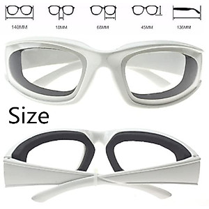 Unisex Tear Proof Cut Onion Goggles, Saftey Glasses for Kitchen, Cooking, BBQ, Cleaning, Cycling; Chopping Eye Protect Tool; With Sealing Sponge; Anti-tear, Dustproof, Anti-fog, Windproof; OG1B